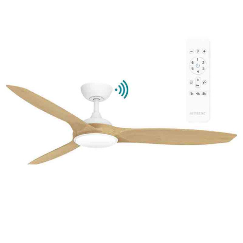 Martec Newport 142cm DC Smart Ceiling Fan with LED Light | Temple & Webster