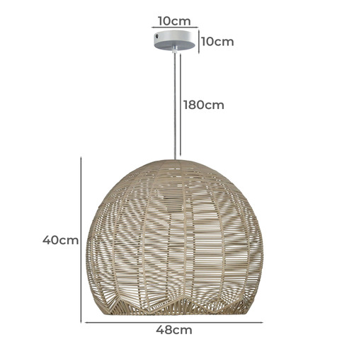 Zander Lighting Robbins Rattan Cane Pendant Light | Temple & Webster