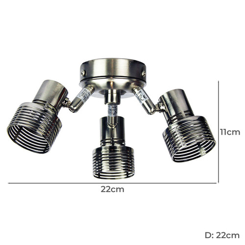 Zander Lighting Castelvet Triple Metal Spotlight | Temple & Webster