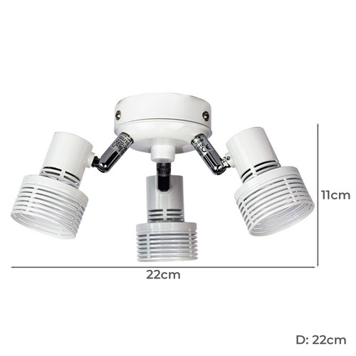 Zander Lighting Castelvet Triple Metal Spotlight | Temple & Webster