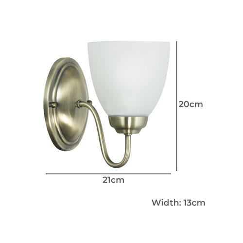 Zander Lighting Claude Frosted Glass Torchiere Wall Light | Temple ...