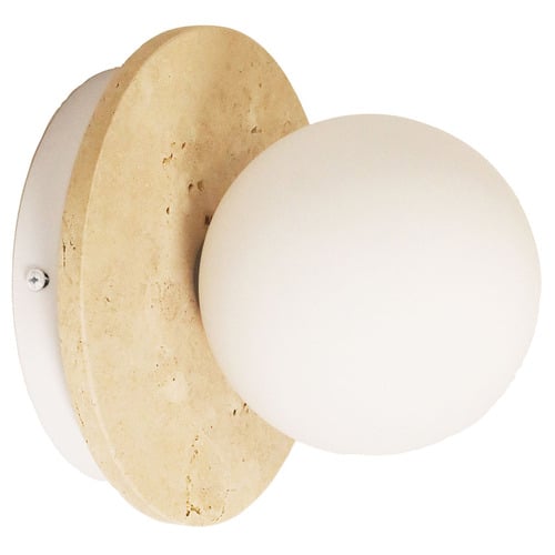 Solene Beige Travertine Wall Light | Temple & Webster