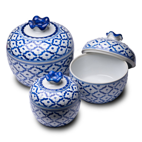 Bouquet House 3 Piece Pietro Ceramic Serving Bowl Set | Temple & Webster