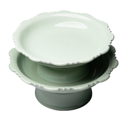Bouquet House 2 Piece Pierson Ceramic Cake Stand Set | Temple & Webster