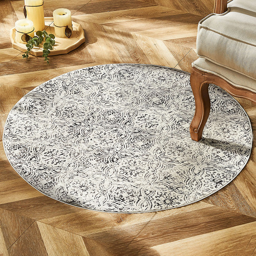 Home & Lifestyle Mozaic Traditional Round Rug | Temple & Webster
