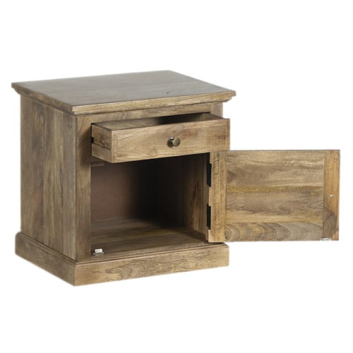 Powell Mango Wood Bedside Table | Temple & Webster