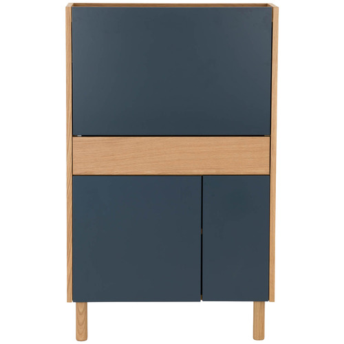 InnovaStudio Blue & Natural Barry Wall-Mounted Study Desk | Temple ...