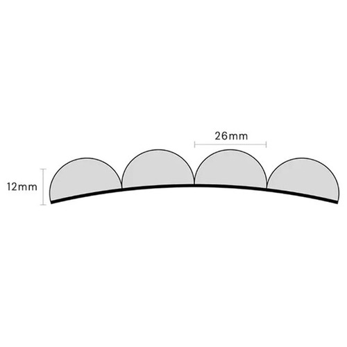 Naturaflex 2700 x 595mm Oak Flexible Half-Round Wall Panels | Temple ...