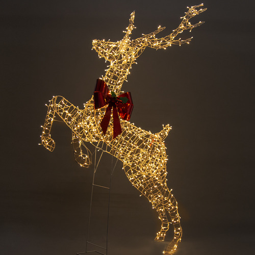 Enchanted&Evergreen Frida Rearing Reindeer with LED Christmas ...