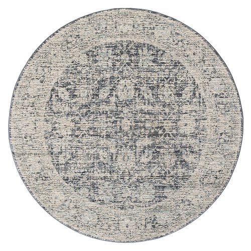 Charcoal Fantine Round Rug | Temple & Webster
