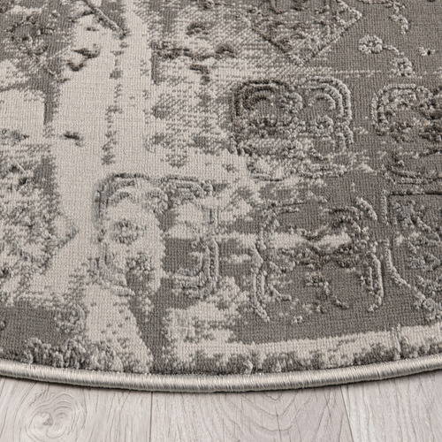 Lotus Rugs Nickel Grey Fantasy Round Rug | Temple & Webster