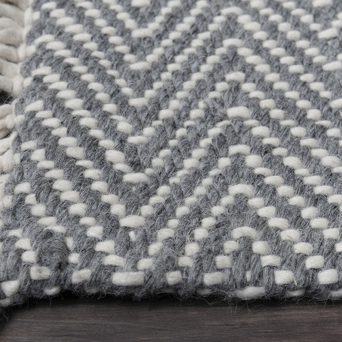 ElementalRugCollective Grey Munich Hand-Woven Wool Rug | Temple & Webster