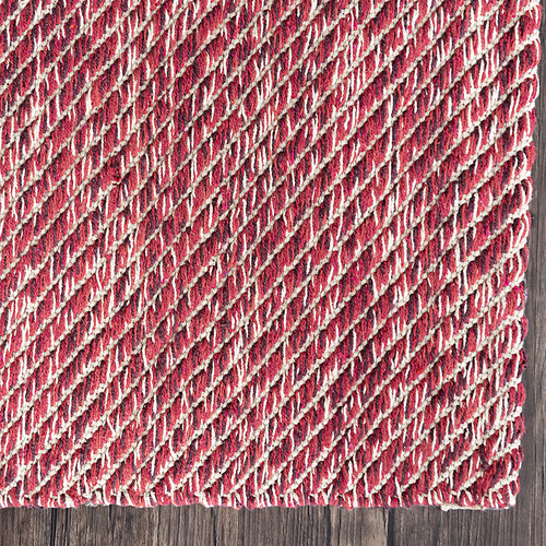 ElementalRugCollective Red Lima Hand-Woven Cotton Rug | Temple & Webster