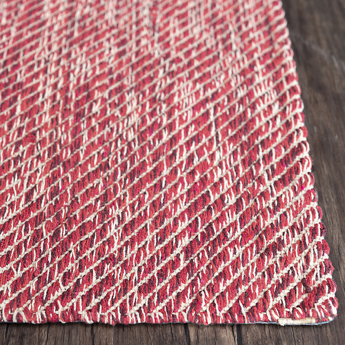 ElementalRugCollective Red Lima Hand-Woven Cotton Rug | Temple & Webster