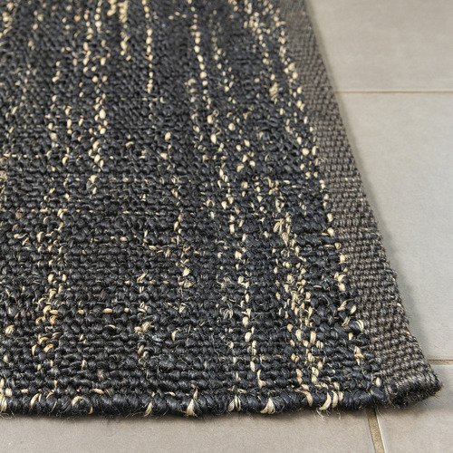 ElementalRugCollective Charcoal Space Dye Flat-Woven Jute Rug | Temple ...
