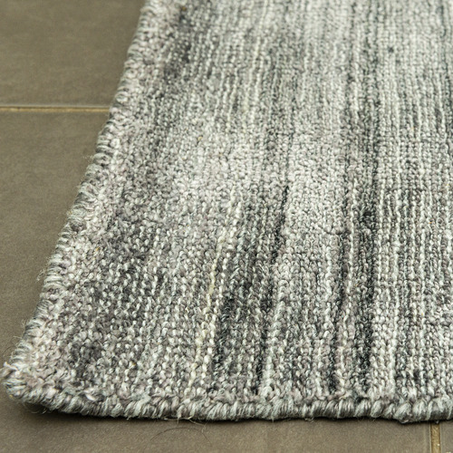 Grey Hand-Knotted Bamboo Silk & Wool Rug | Temple & Webster