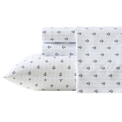 Anchor Drop Chase Washed Sheet Set | Temple & Webster