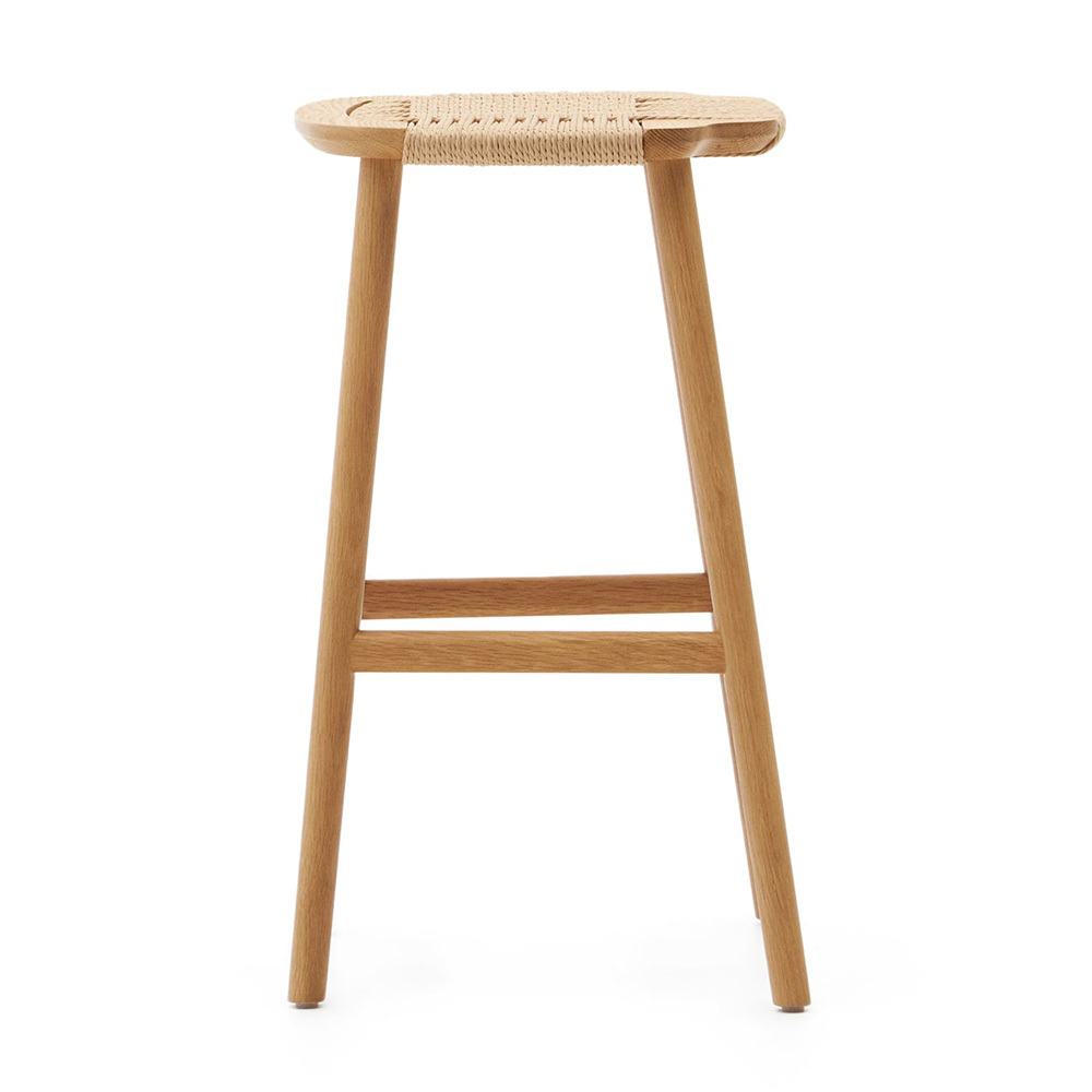 65cm Celeste American Oak Wood Bar Stool | Temple & Webster