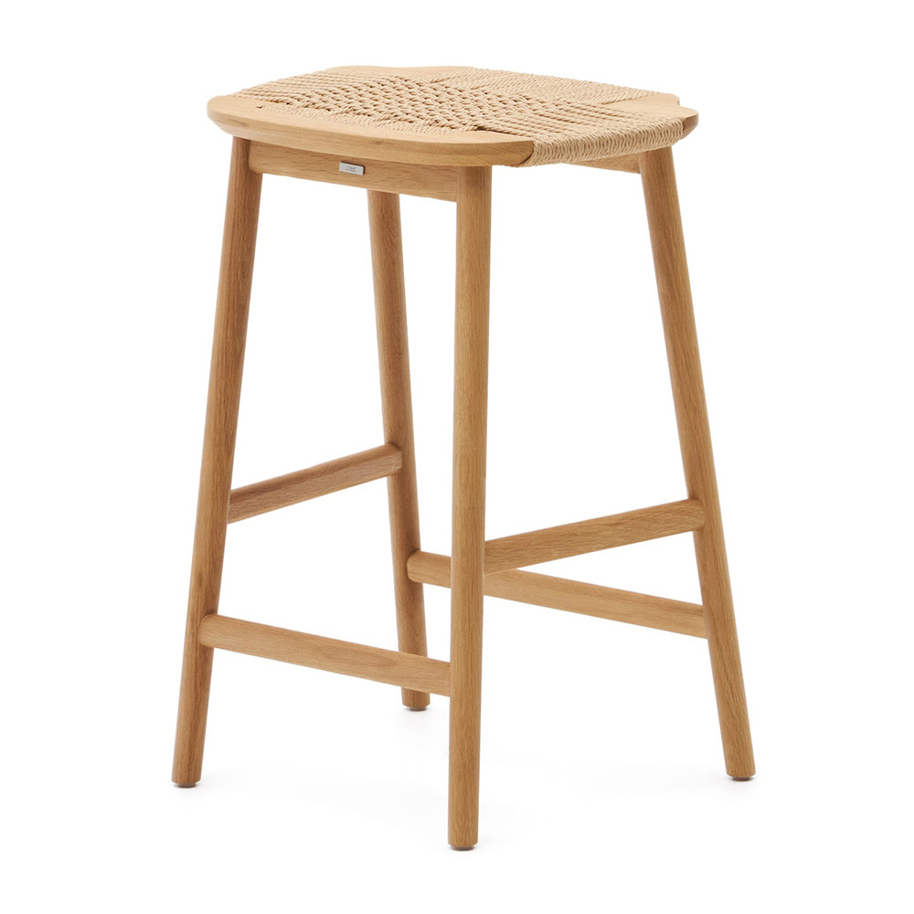 65cm Celeste American Oak Wood Bar Stool | Temple & Webster