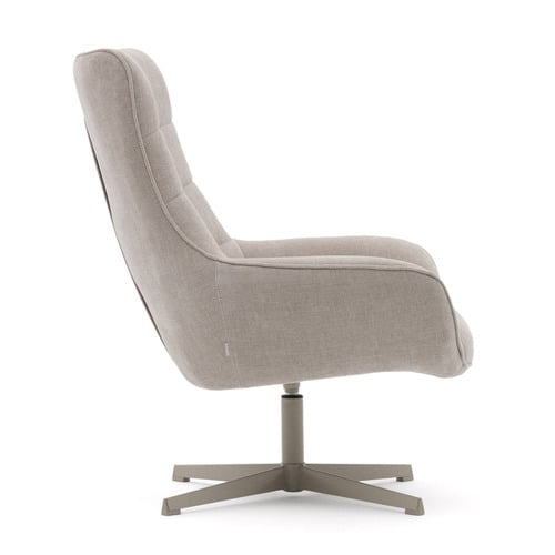 Lowell Chenille Swivel Armchair | Temple & Webster