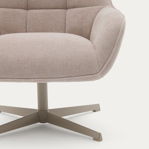 Lowell Chenille Swivel Armchair | Temple & Webster