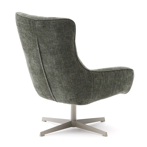 Lowell Chenille Swivel Armchair | Temple & Webster