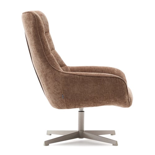 Lowell Chenille Swivel Armchair | Temple & Webster