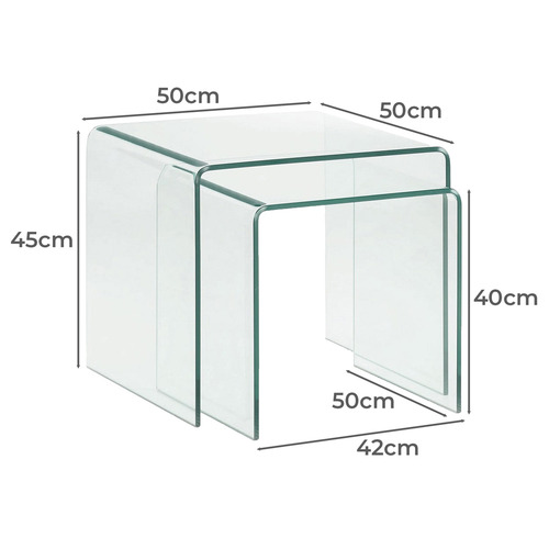 2 Piece Roscoe Nesting Side Table Set | Temple & Webster