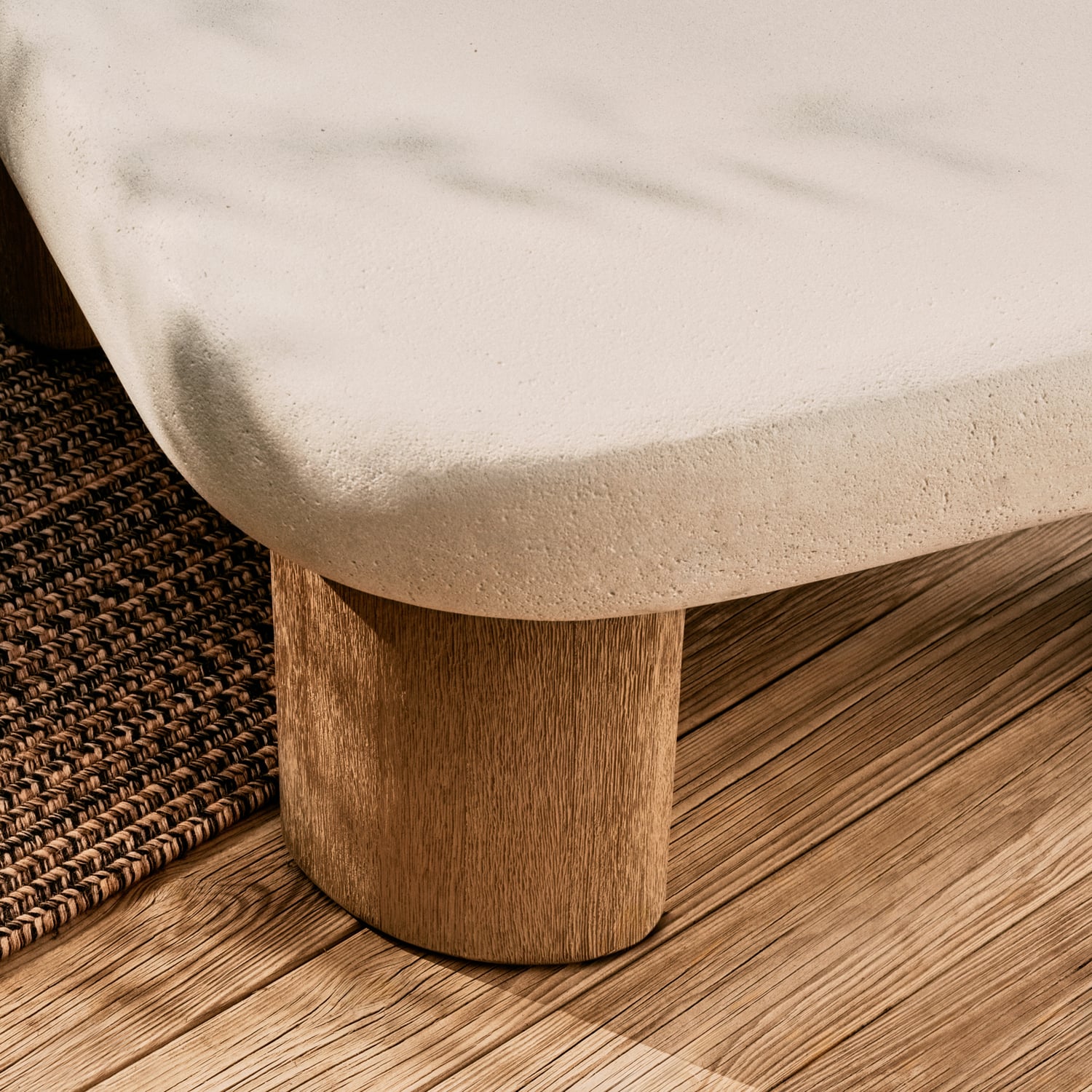 Palmera Square Cement Outdoor Coffee Table | Temple & Webster