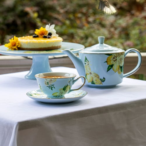Ashdene 5 Piece Citrus Blooms Tea Set | Temple & Webster