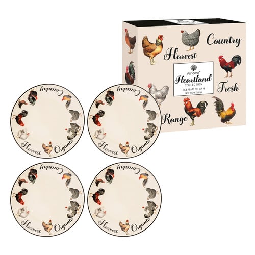 Ashdene Heartland 20cm New Bone China Side Plates | Temple & Webster
