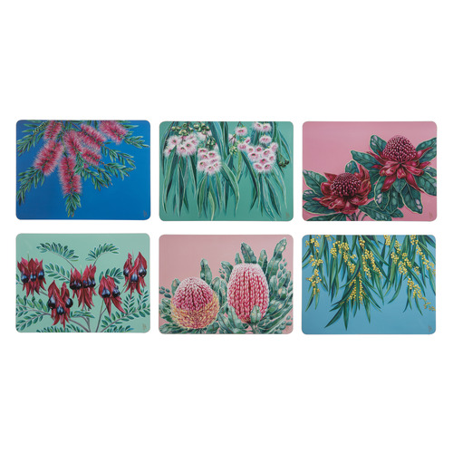 Ashdene 6 Piece Native Flora Placemat Set | Temple & Webster