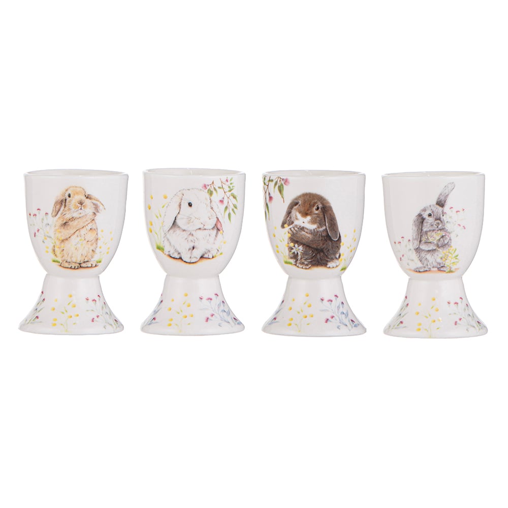 4 Piece Bunny Tales Egg Cup Set | Temple & Webster