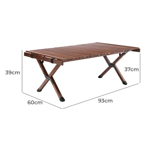 New Life Lighting Foldable Roll-Up Low Bamboo Outdoor Table | Temple ...