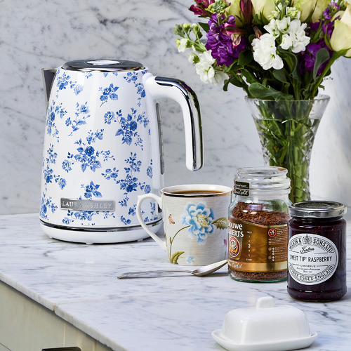 LauraAshley China Rose 1.7L Stainless Steel Kettle | Temple & Webster