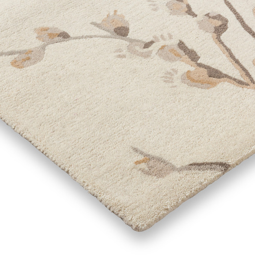 LauraAshley Dove Grey Willow Hand-Tufted Wool-Blend Rug | Temple & Webster