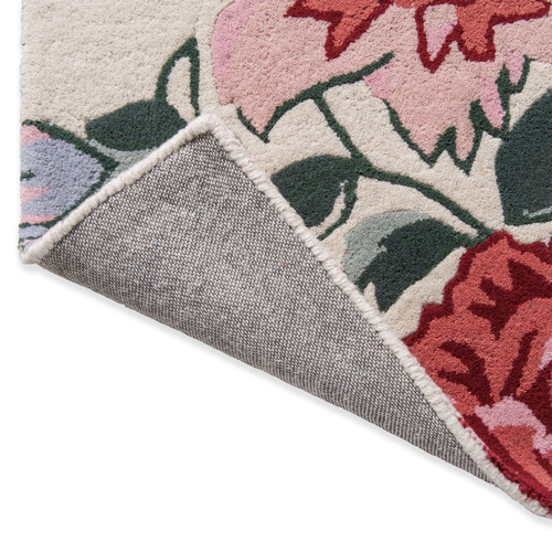 Poppy Red Wendling Floral Hand-Tufted Wool Rug | Temple & Webster