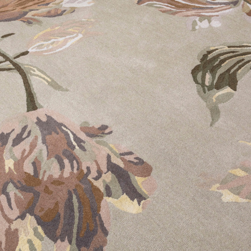 Natural & Sage Green Gosford Round Wool-Blend Rug | Temple & Webster