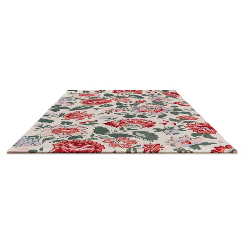 Poppy Red Wendling Floral Hand-Tufted Wool Rug | Temple & Webster