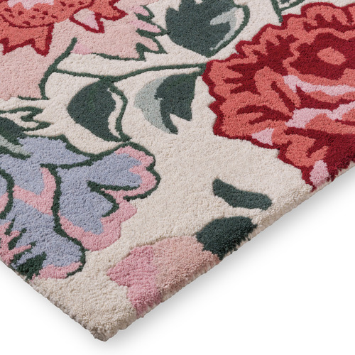 Poppy Red Wendling Floral Hand-Tufted Wool Rug | Temple & Webster