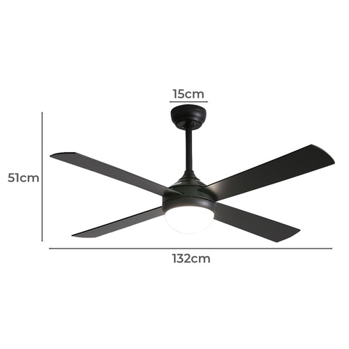 BraxtonHome Esther AC Ceiling Fan with LED | Temple & Webster