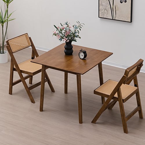 BraxtonHome Amyra Square Rubberwood Dining Table | Temple & Webster