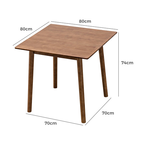 BraxtonHome Amyra Square Rubberwood Dining Table | Temple & Webster