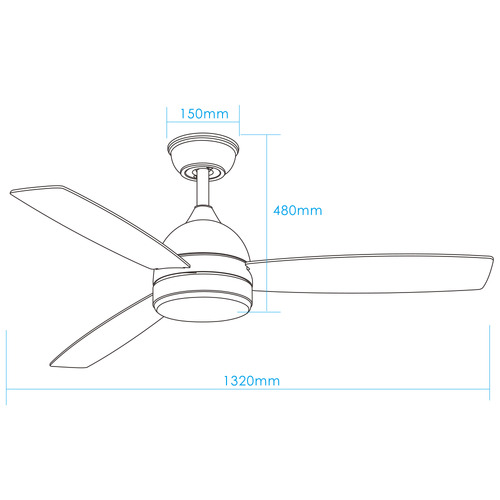 BraxtonHome Baptiste 132cm DC Ceiling Fan with Light | Temple & Webster