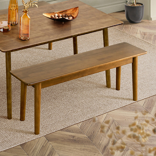 BraxtonHome 2 Seater Elyssia Rubberwood Dining Bench | Temple & Webster