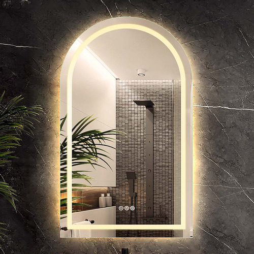 Edda Arched LED Bathroom Wall Mirror | Temple & Webster