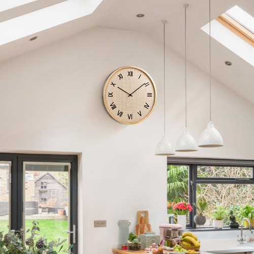 BraxtonHome 70cm Natural Vatterio Wall Clock | Temple & Webster