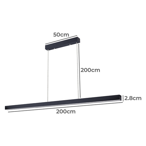 Kuro 200cm LED Linear Pendant Light | Temple & Webster
