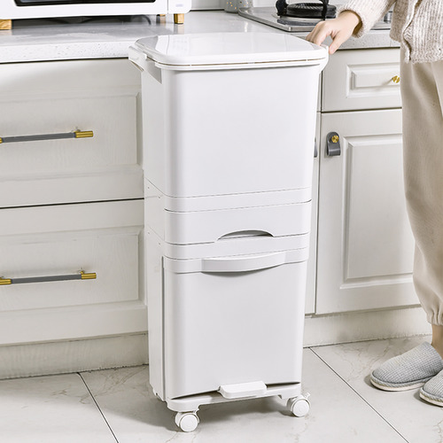 BraxtonHome Diara 42L 3 Layer Rubbish Bin | Temple & Webster