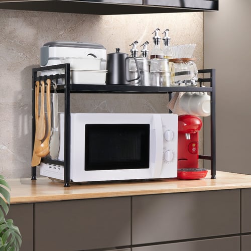 BraxtonHome Adjustable Microwave Storage Rack | Temple & Webster